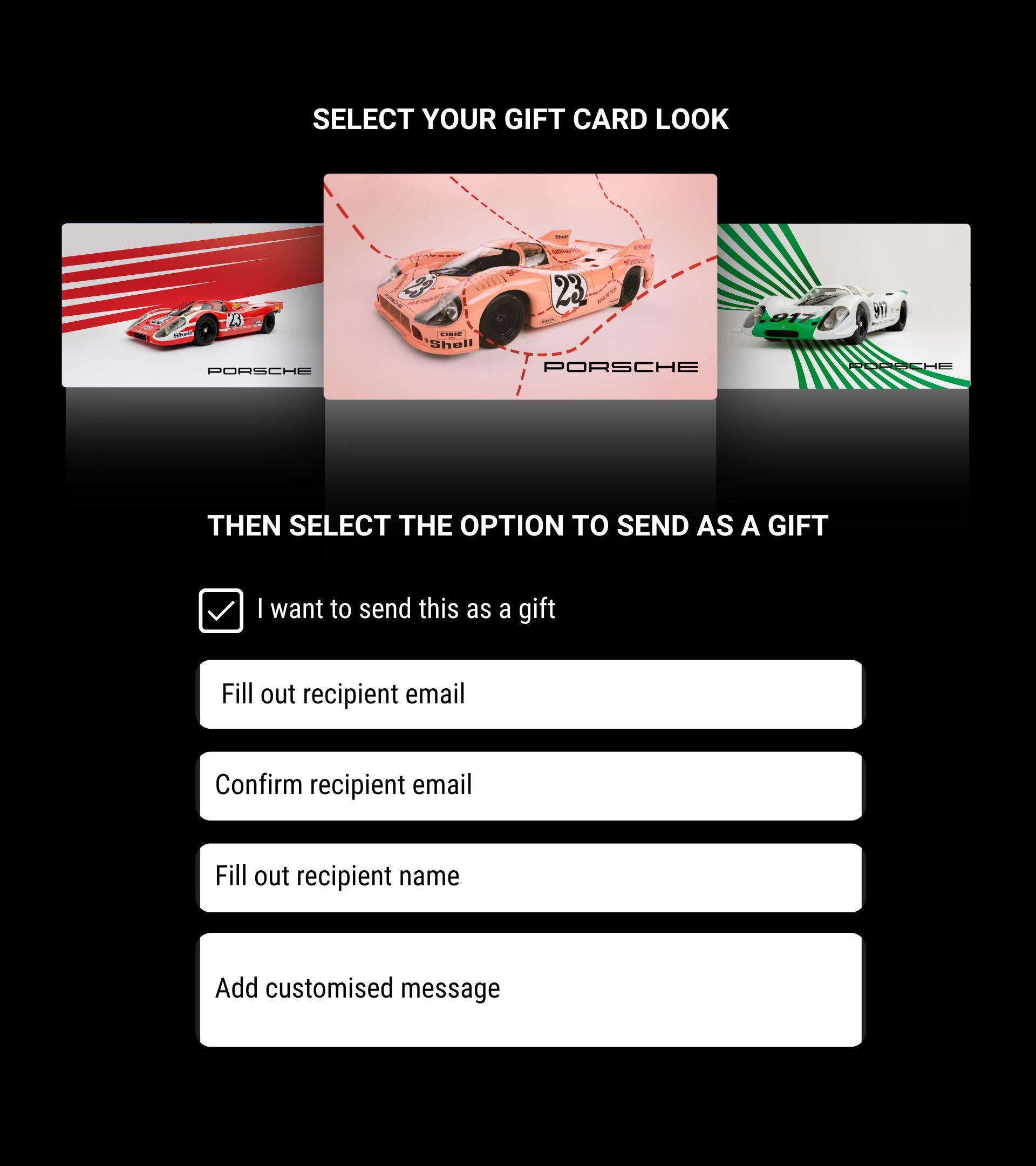 Digital Gift Cards – Porsche Online Store Australia